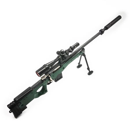 Jucarie Miniatura de colectie Pusca Sniper 42 cm, integral din metal ...