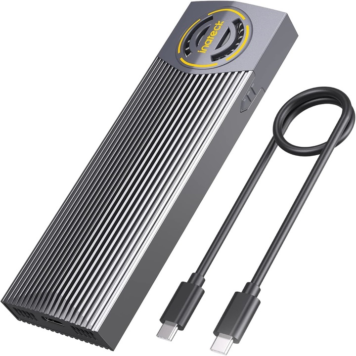 Rack Extern NVMe M2 cu disipare a caldurii - Fan USB 3.2 Gen 2 M.2 SSD ...