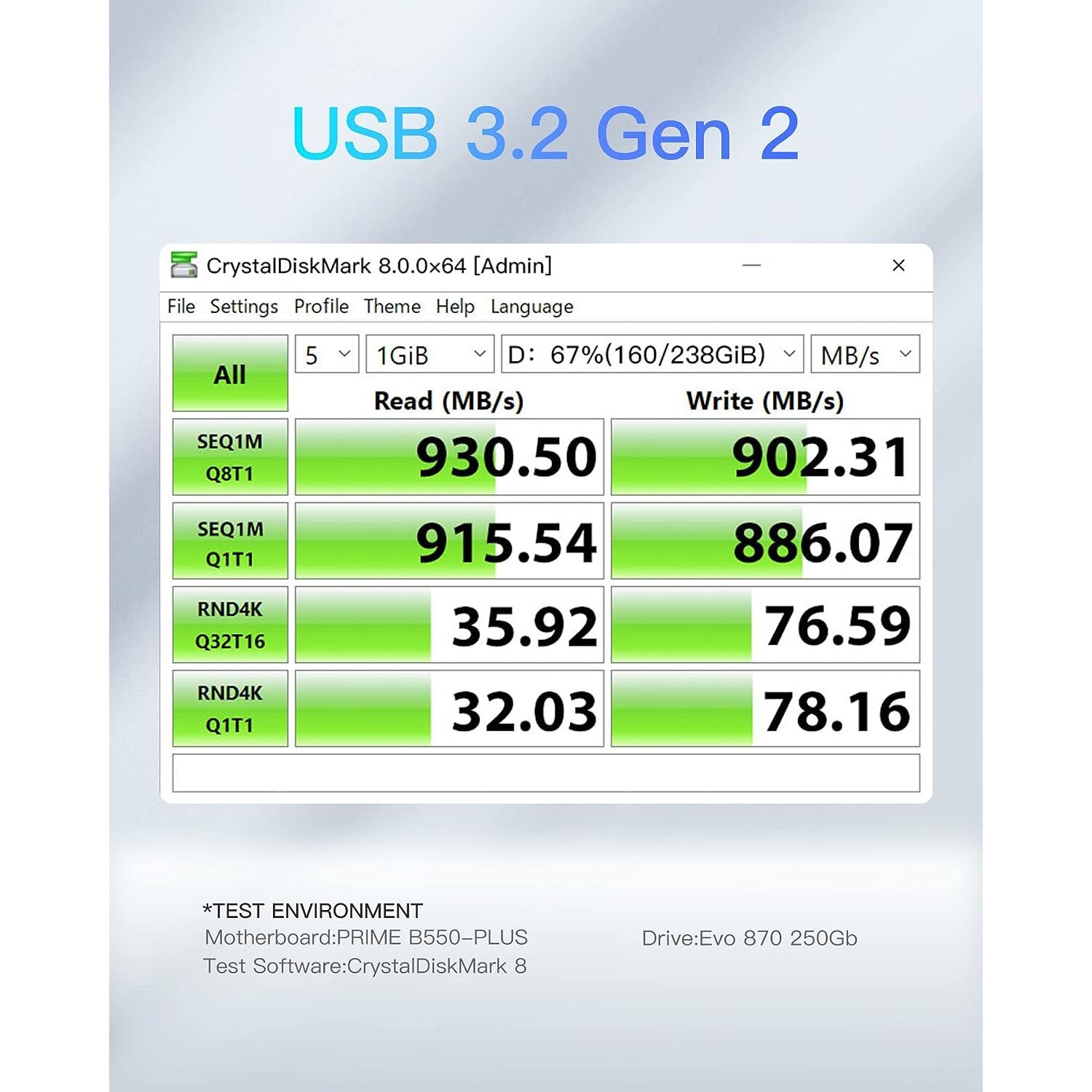 Външен NVMe M2 Rack с разсейване на топлината - Вентилатор USB 3.2 Gen ...