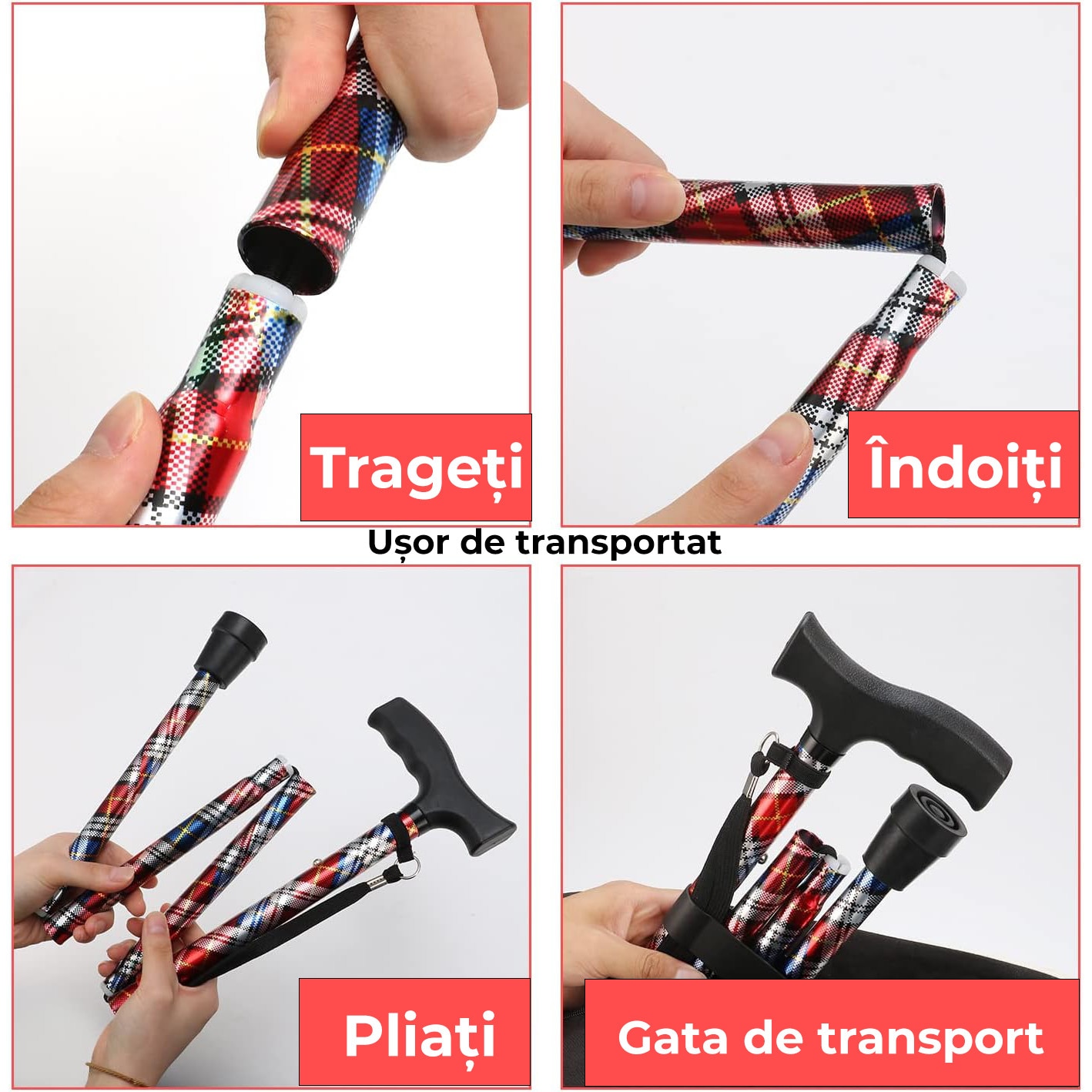 Baston ortopedic de sprijin pliabil Regal Bliss ® usor reglabil ...