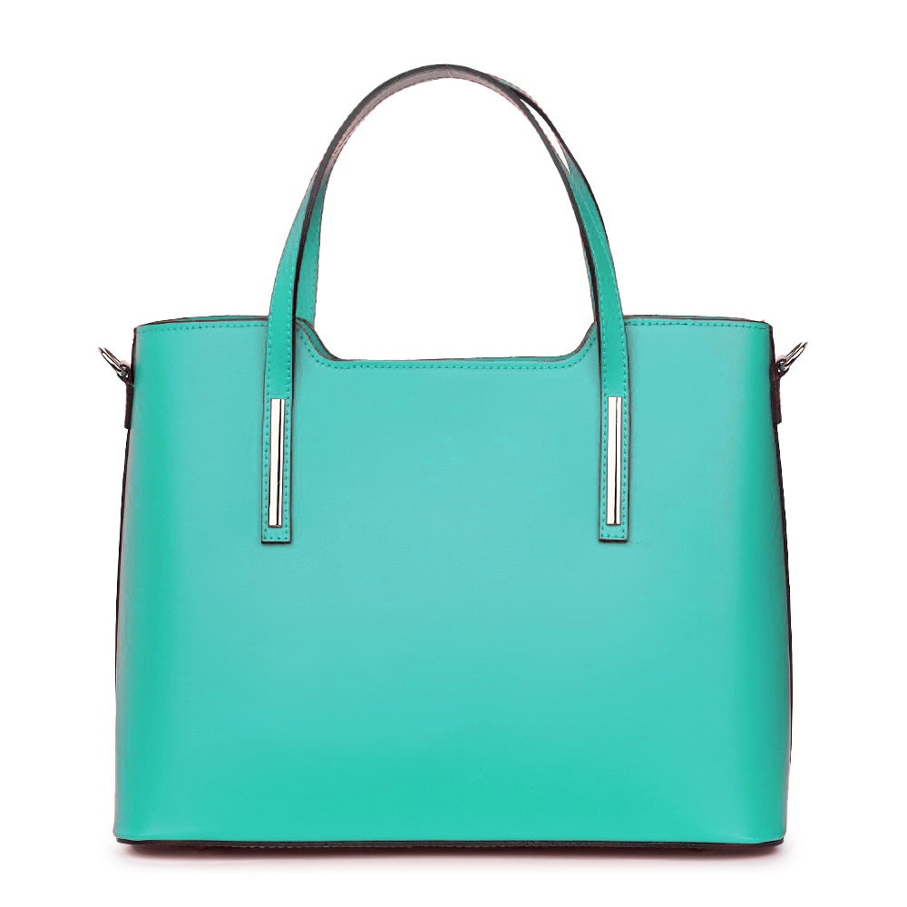 Geanta dama din piele Ligia turcoaz - eMAG.ro