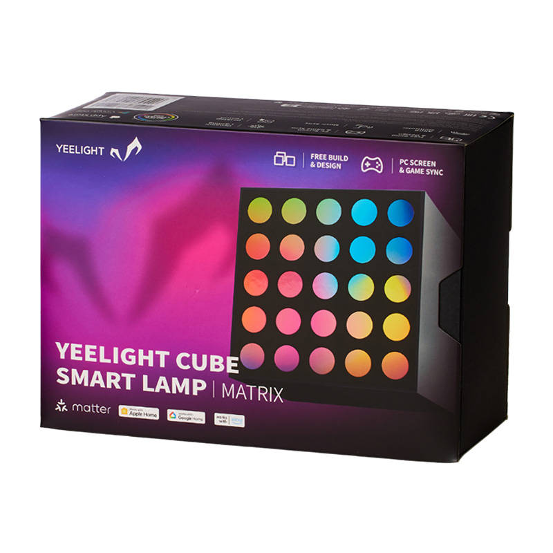 Panou de lumini gaming, Yeelight Smart Cube Light Matrix, 75 x 75 x 75 ...