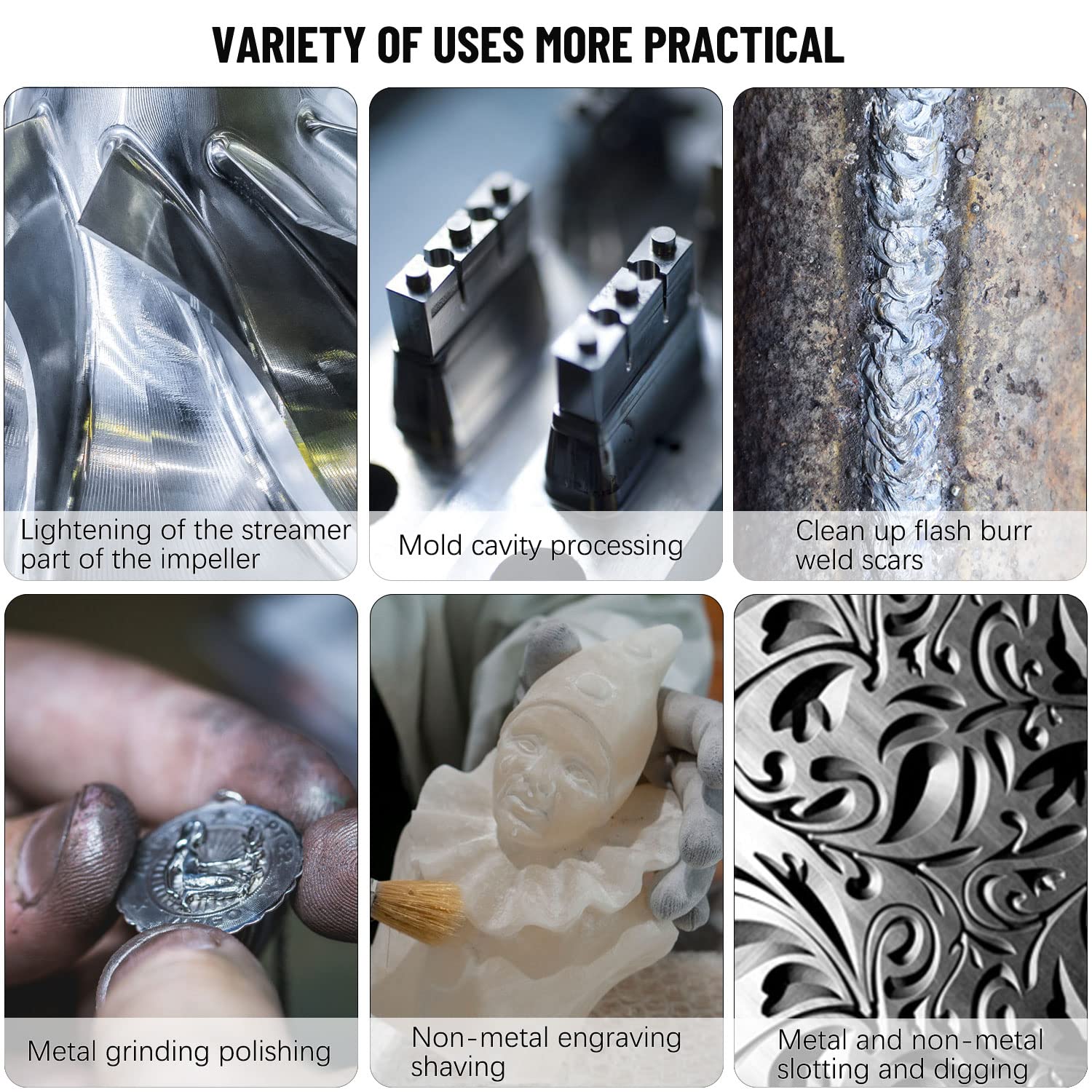 Set 20 freze pentru metal, prindere 3 mm, pentru metal, lemn si alte ...