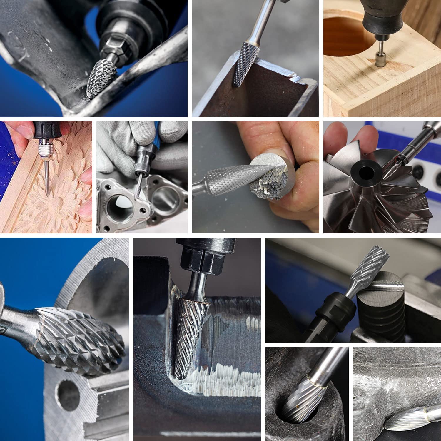 Set 20 freze pentru metal, prindere 3 mm, pentru metal, lemn si alte ...