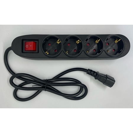 Cablu alimentare de la mufa IEC320-C14 tata la 4xSchuko (CEE 7/7) mama ...