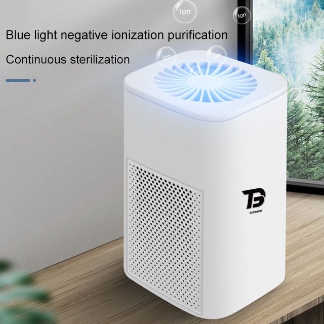 Purificator de aer, Tebnaild, USB, Filtru HEPA, Alb - eMAG.ro