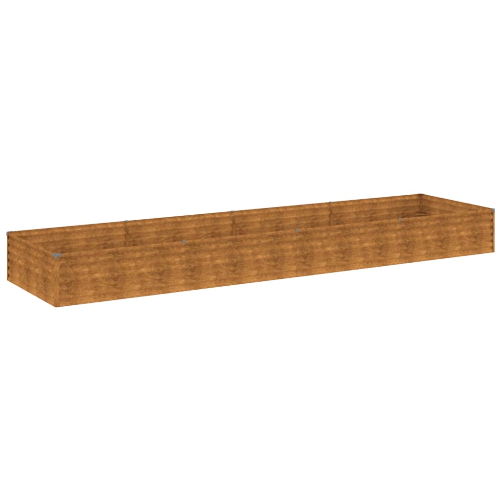 Strat inaltat de gradina vidaXL, 387x100x36 cm, otel corten, 11.64 Kg ...