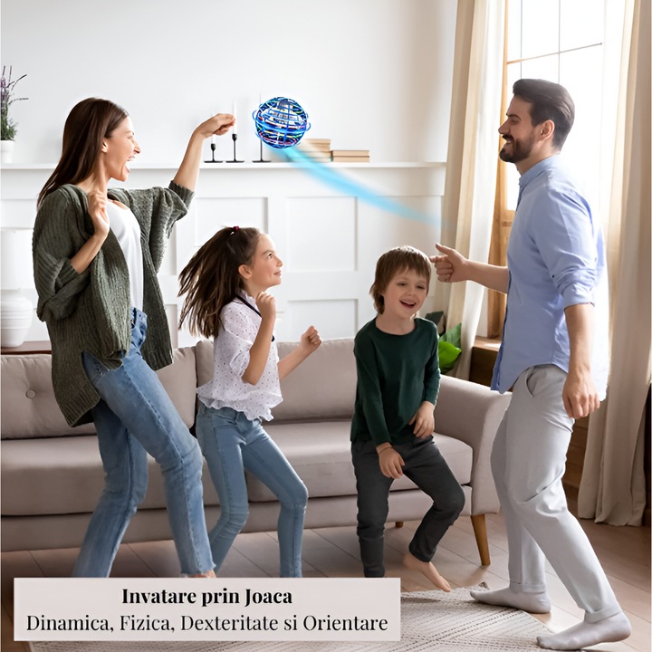 Mini-Drona Interactiva Tip Minge OZN, Boomerang Controlabil Manual ...