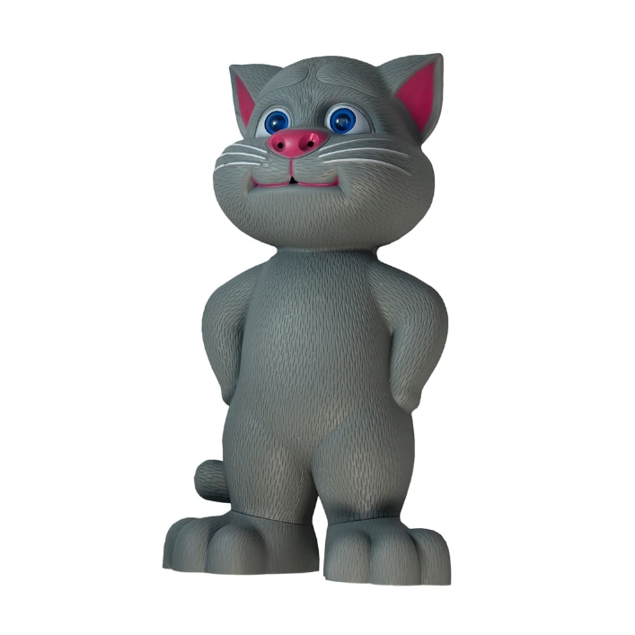Jucarie Talking Tom: Motanul Inteligent Vorbitor, 20 cm, Culoare Gri, E ...