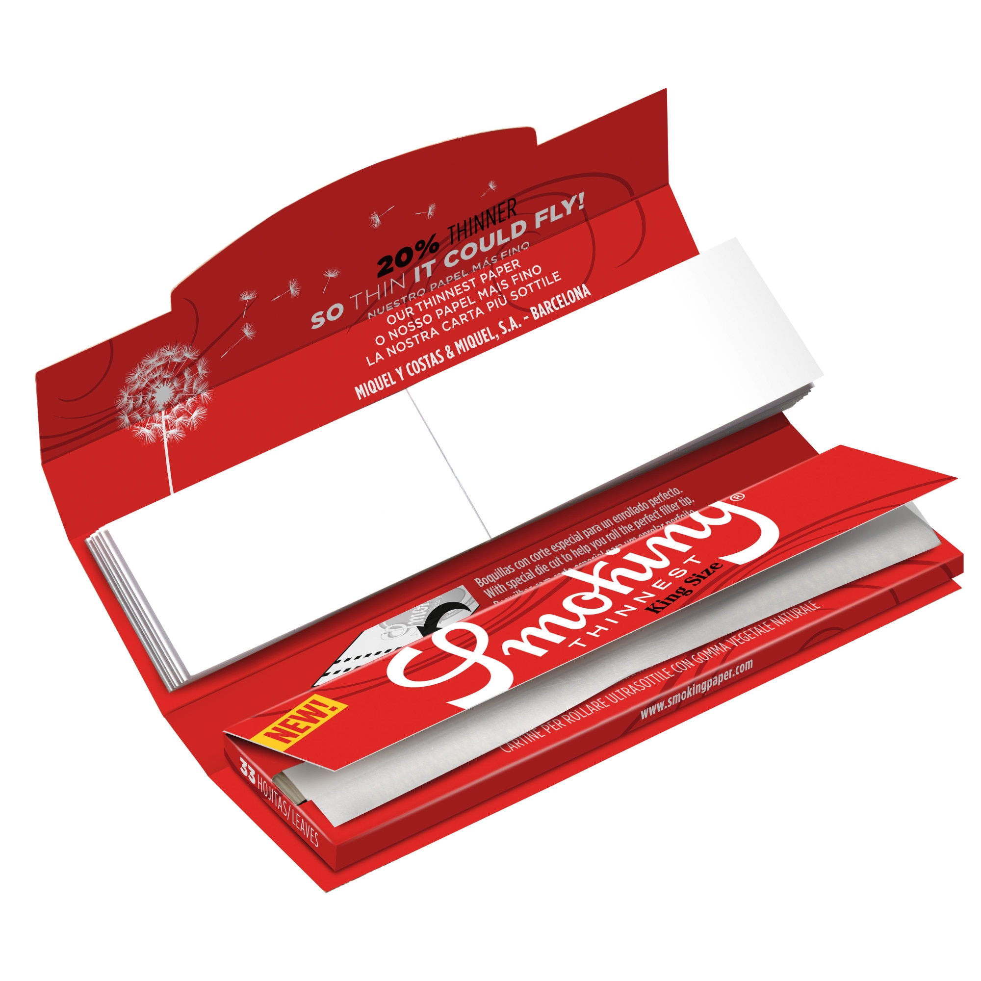 Set Foite Rulat Smoking King Size Thinnest cu Filtre Carton, 24 Bucati ...