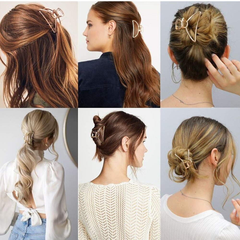 Set 4 clesti de par Sunmostar, Metal, Multicolor - eMAG.ro