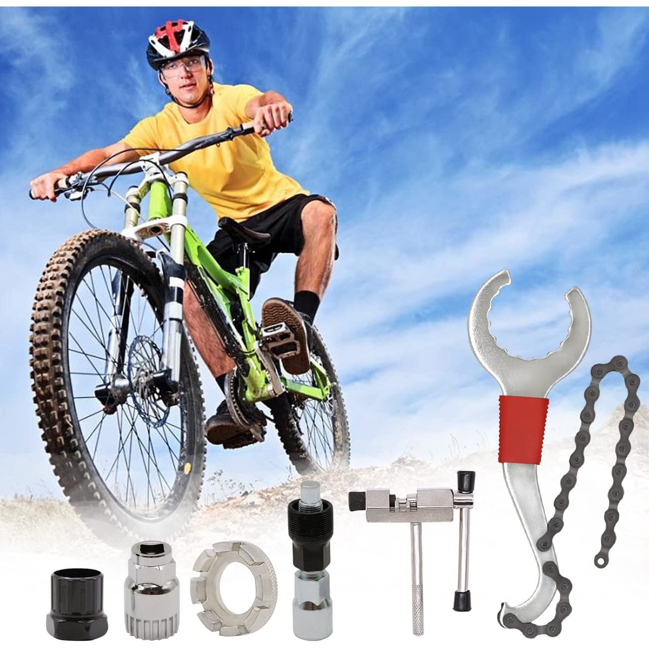 Set 6 scule bicicleta, Cafuneplus®, pentru montare/demontare pinioane ...