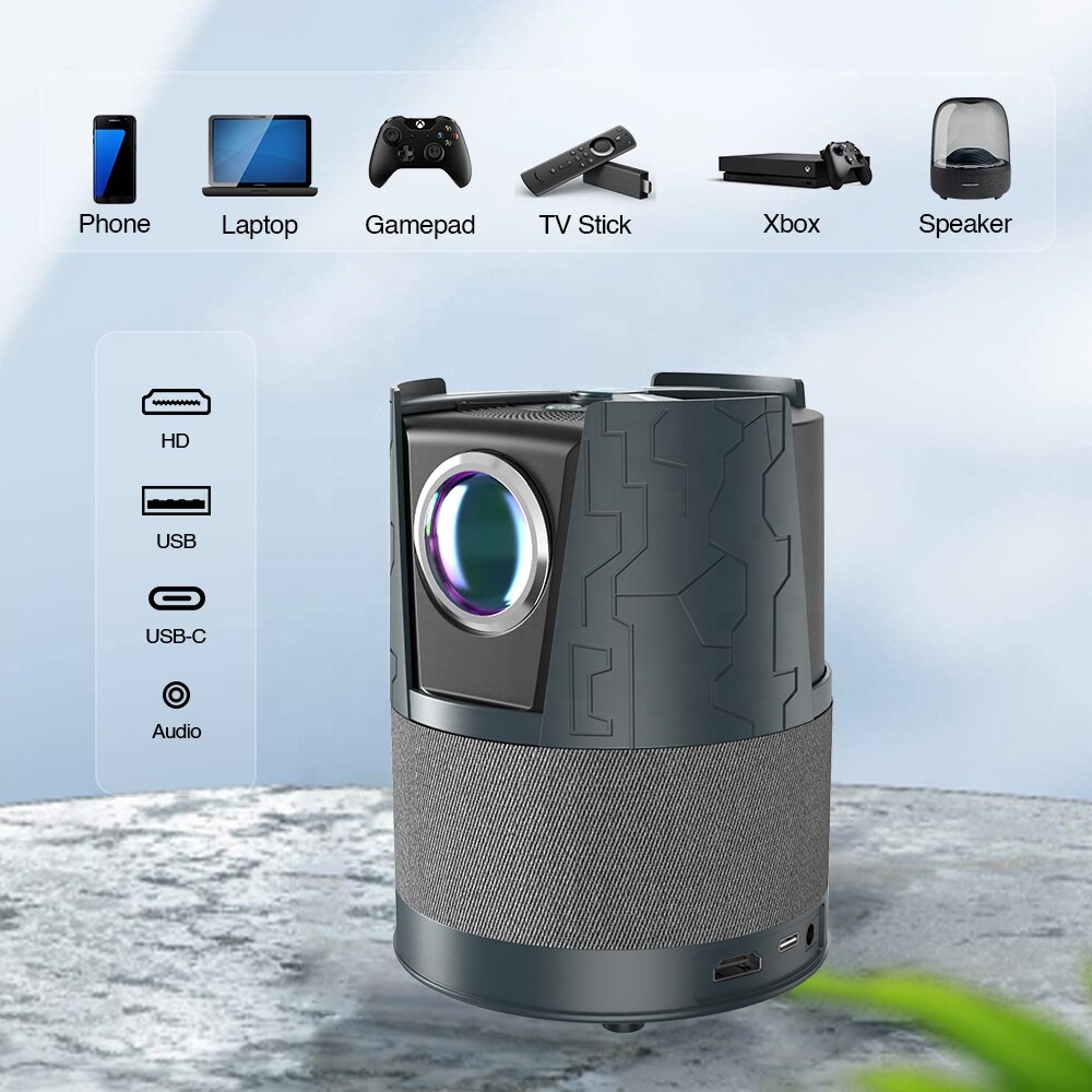 Mini projektor, Bluetooth/ WiFi 5G kapcsolat, Full HD felbontás, 4K ...