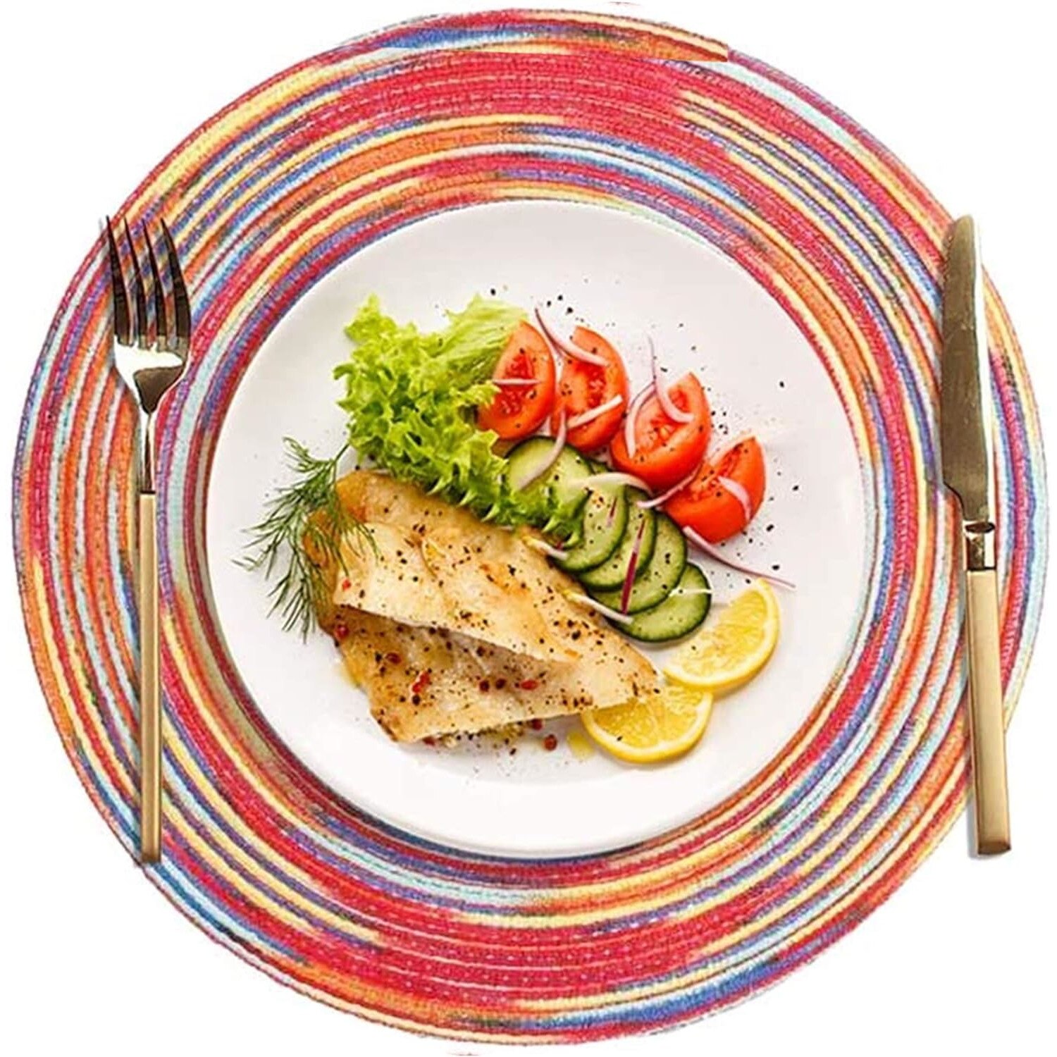 Set 4 naproane, SUNMOSTAR, Bambus, 30cm, Multicolor - eMAG.ro