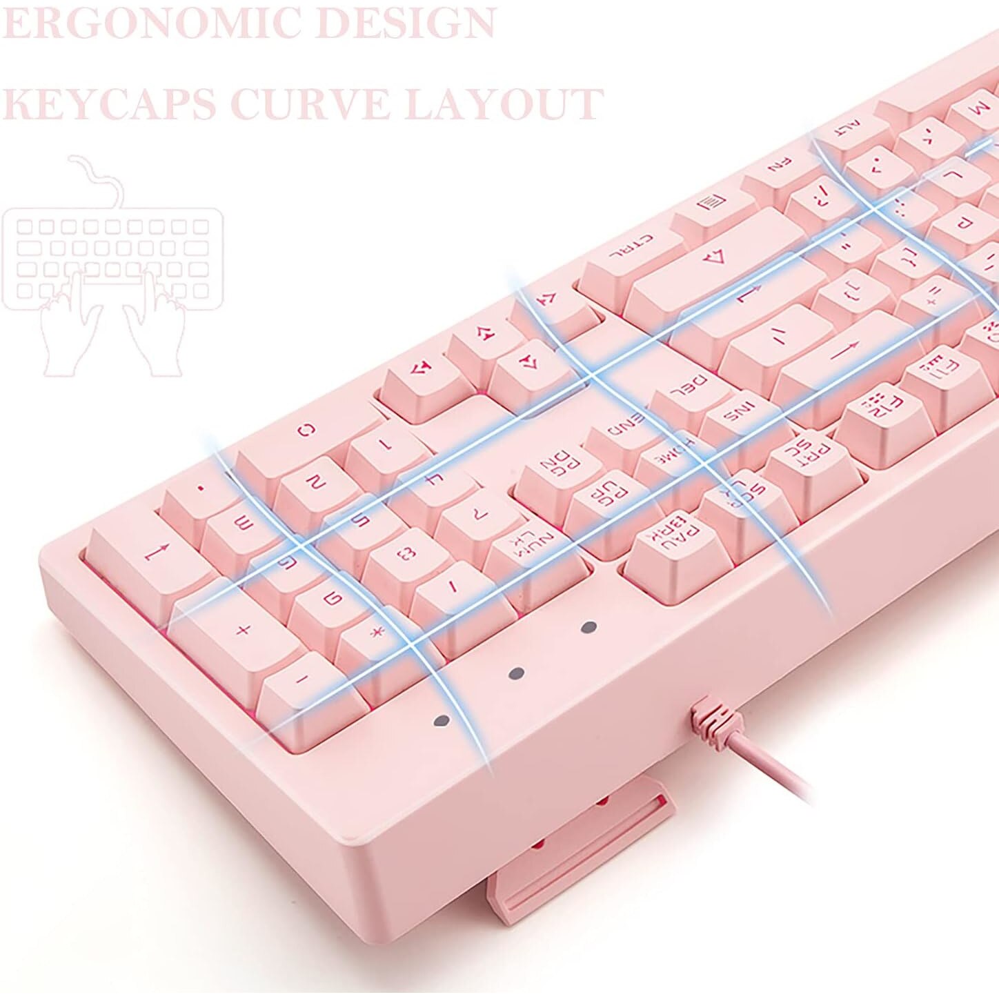 Tastatura, longziming, USB, Roz - eMAG.ro