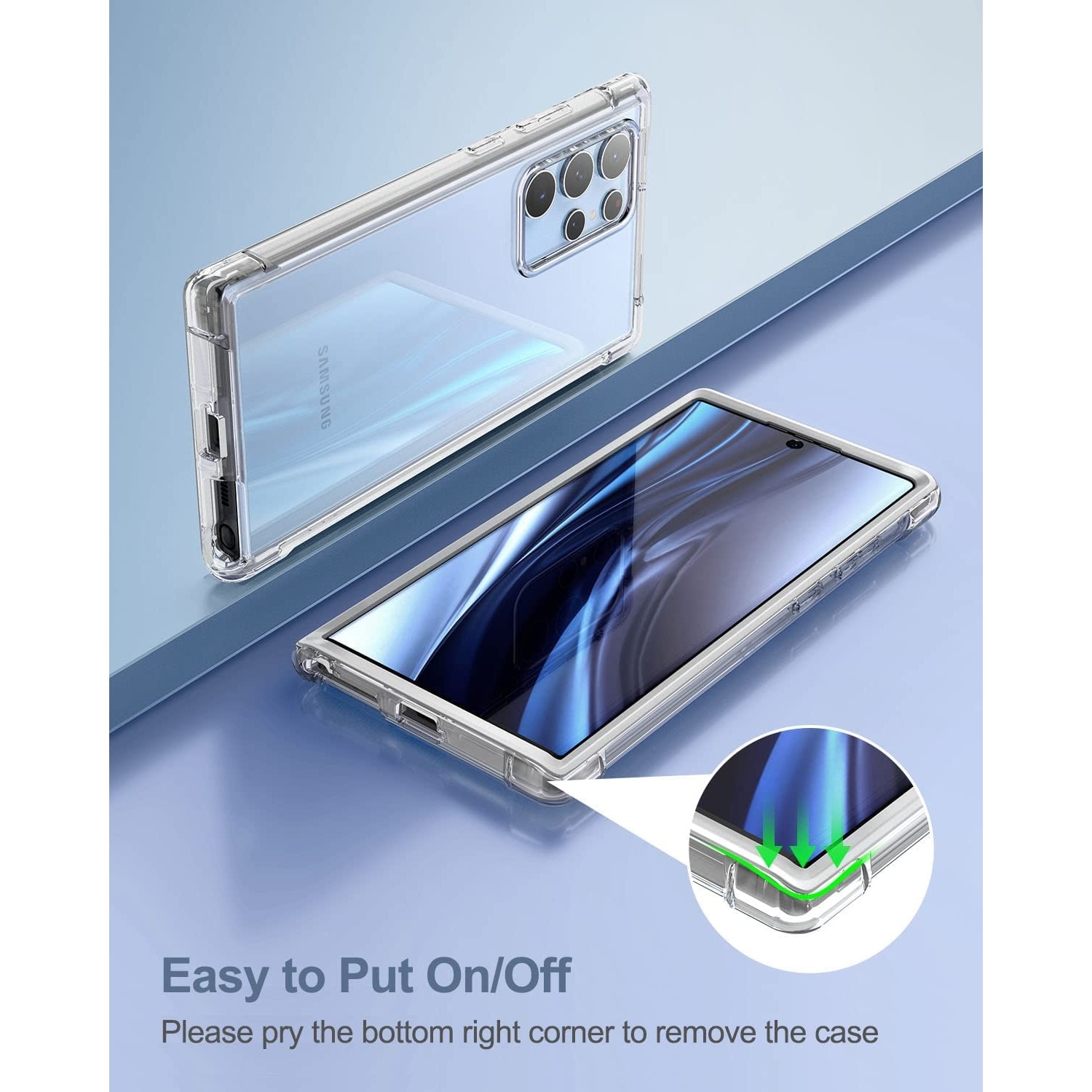 Husa pentru Samsung Galaxy S24 Ultra, 360 protector de ecran incorporat ...