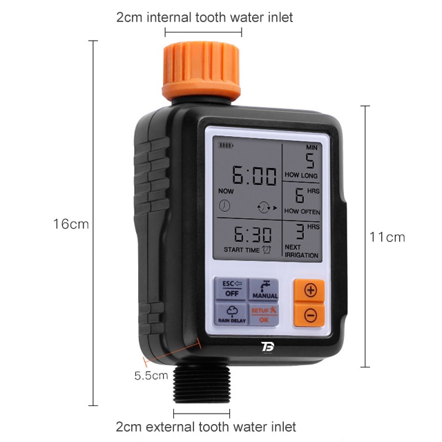 Programator pentru irigare, Tebnaild, Afisaj LCD, Negru - eMAG.ro
