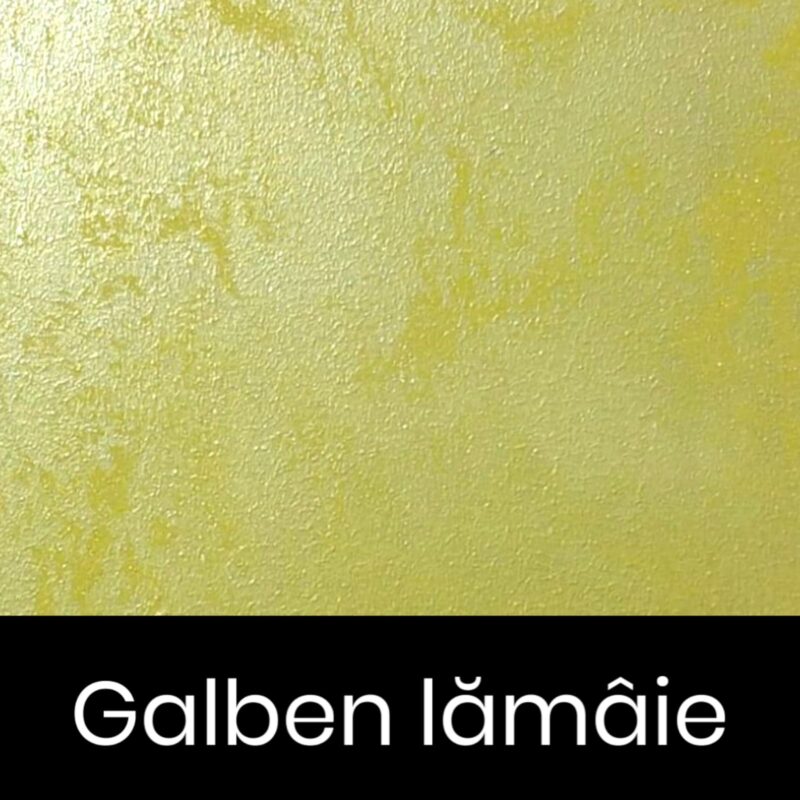 Set vopsea decorativa Perla Luxury cu Fulgi Perlati, Galben Lamaie, 2,5 ...