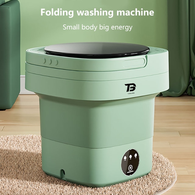 Mini masina de spalat rufe, Tebnaild, Portabila, 6.5l, Verde - eMAG.ro