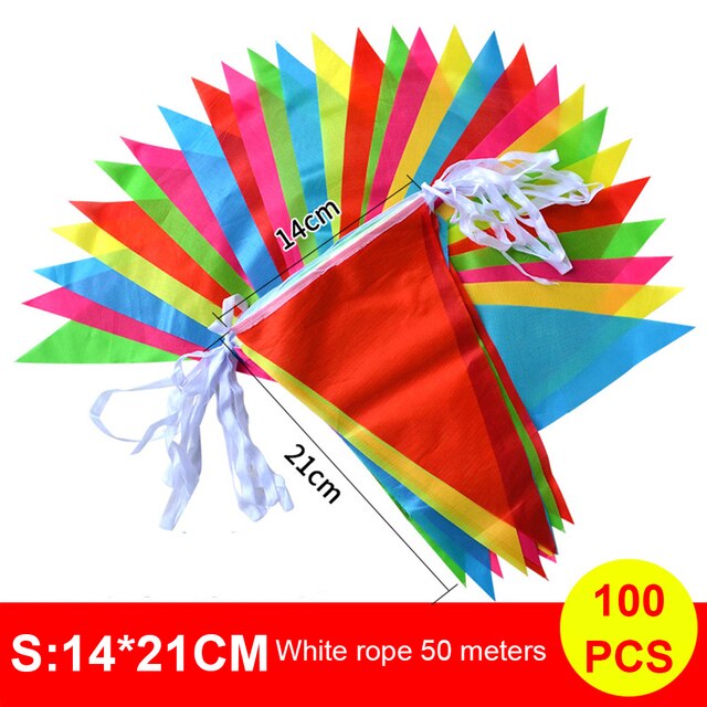 Set 100 stegulete pentru petrecere, Sunmostar, Panza, Multicolor - eMAG.ro