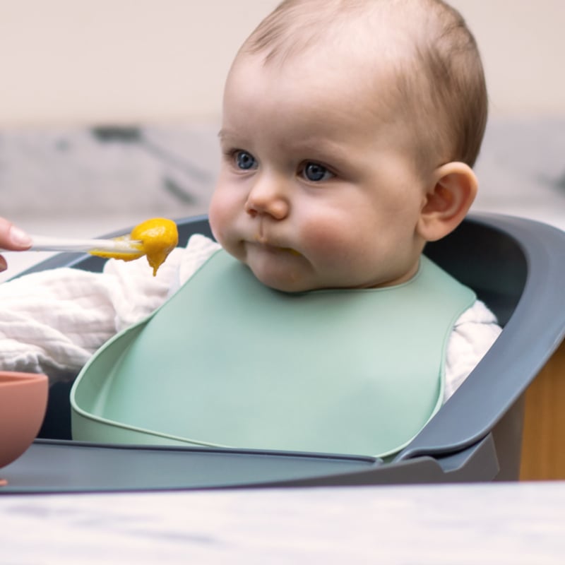 Baveta silicon Beaba Sage Green - eMAG.ro