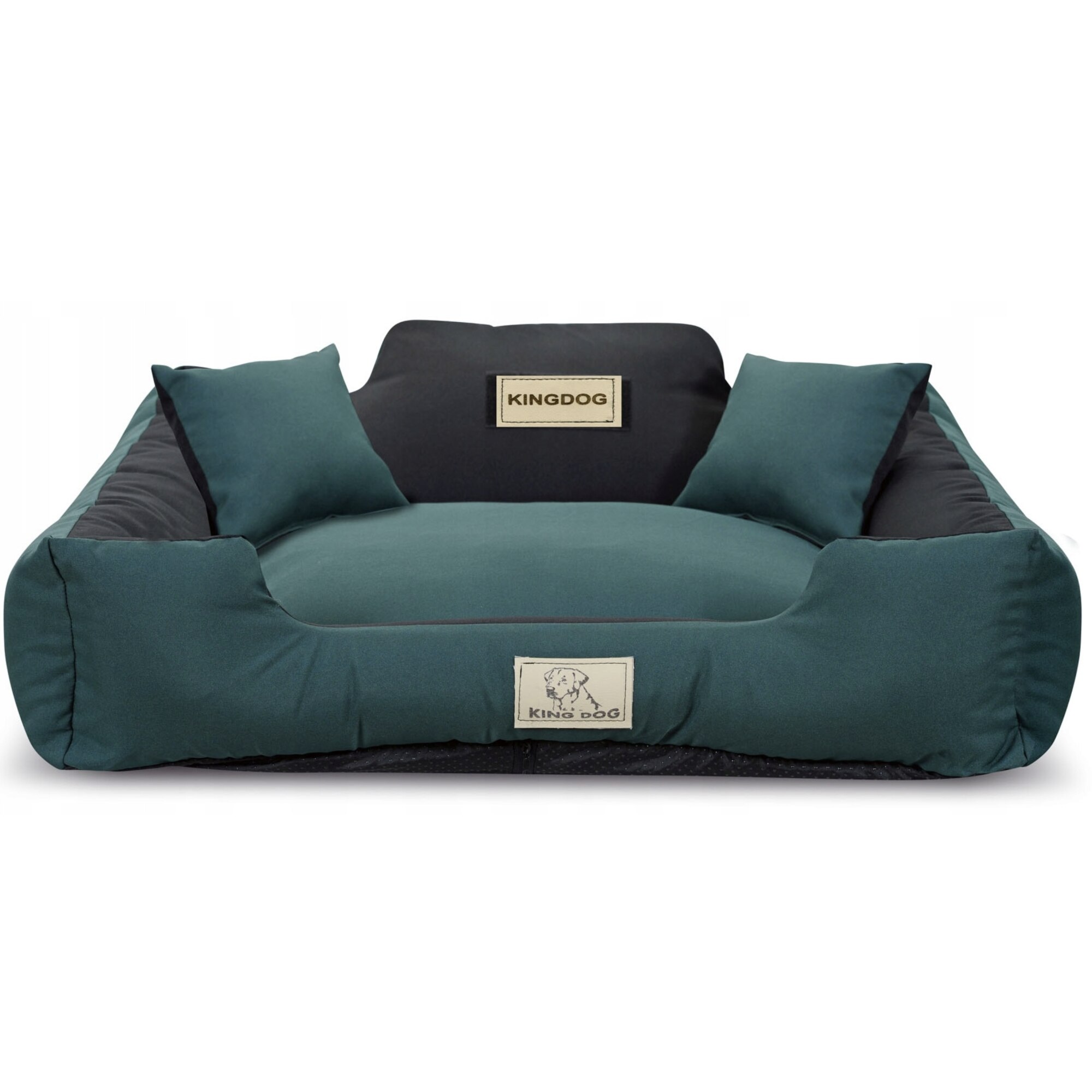 Pat pentru caini - detasabil, lavabil 115x95 cm, culoare verde ...