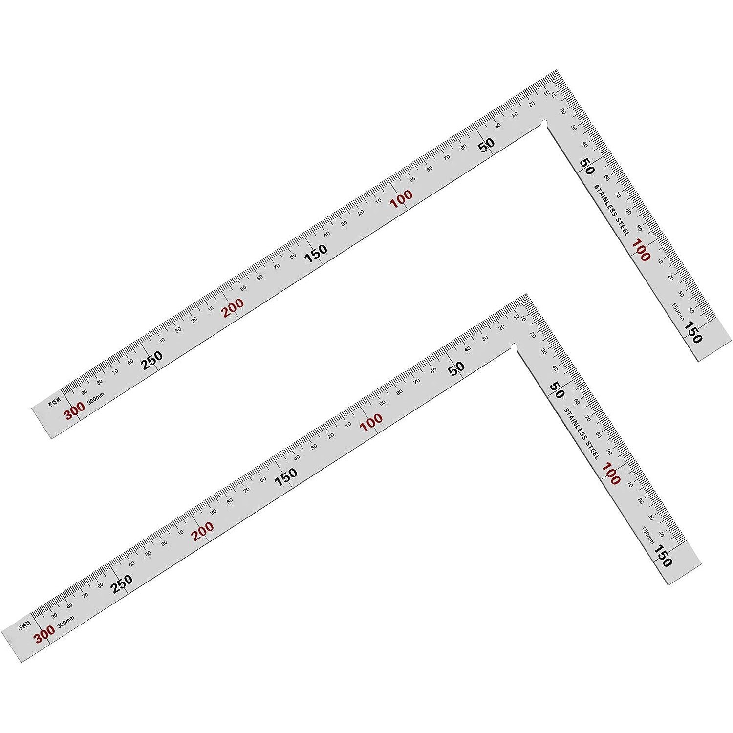 Set 2 Rigle, Sunmostar, Inox, 150 x 300mm, Argintiu - eMAG.ro