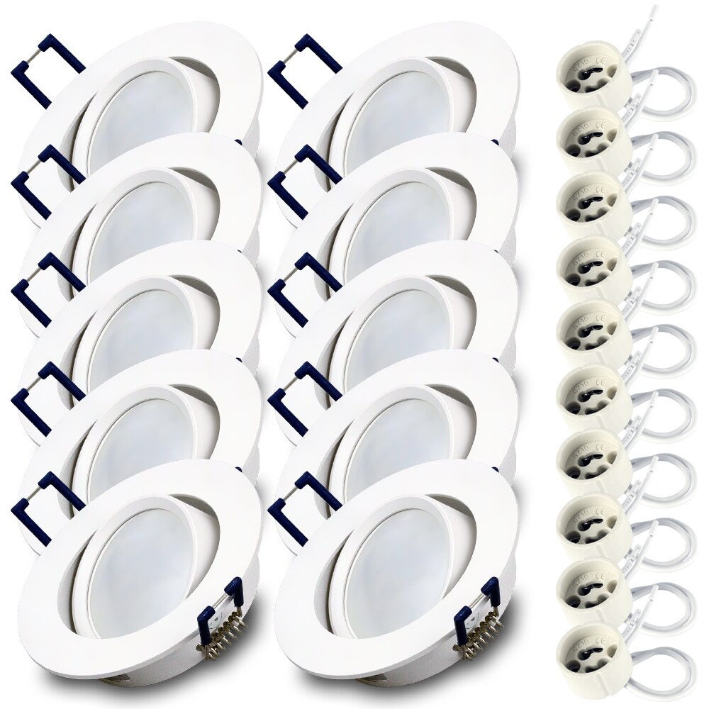 Set 10 spoturi incastrate, Kwazar, GU10 7W, Alb - eMAG.ro