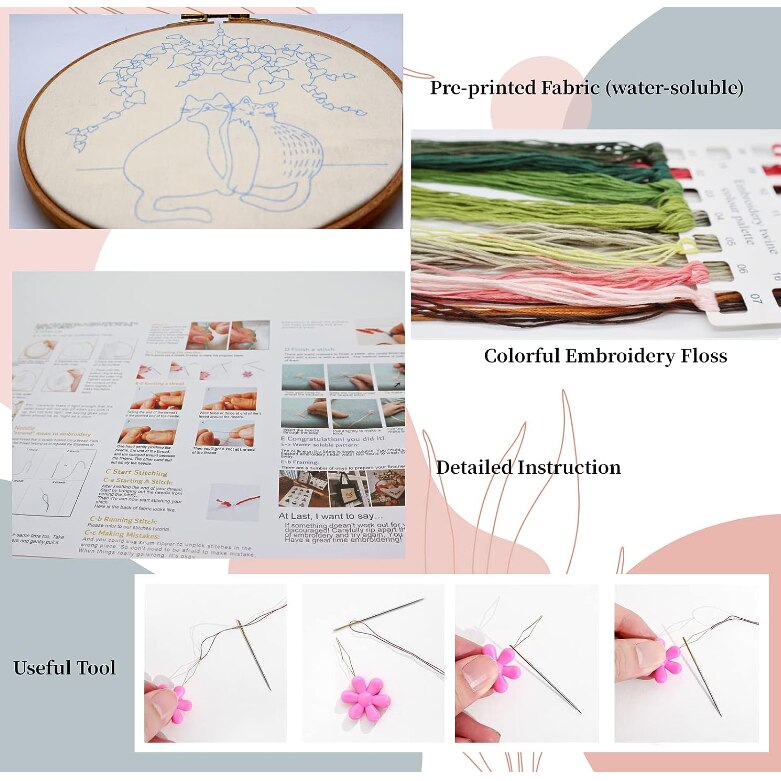 Kit de broderie, Pentru incepatori, Multicolor - eMAG.ro