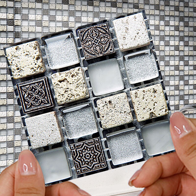 Set 40 sabloane tip faianta, Sunmostar, autoadeziv, impermeabil, 10x10 ...