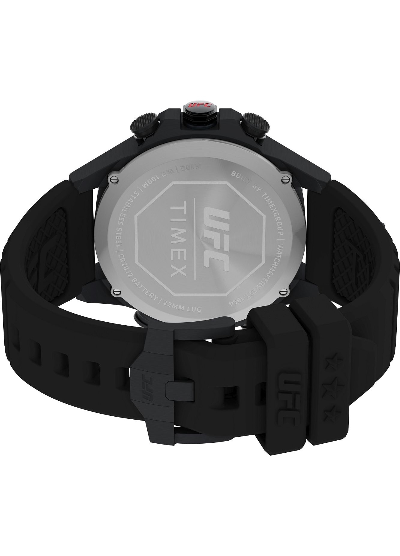 Ceas barbati UFC Strength Kick, Timex, Inox/Cauciuc, Negru, 49mm - eMAG.ro