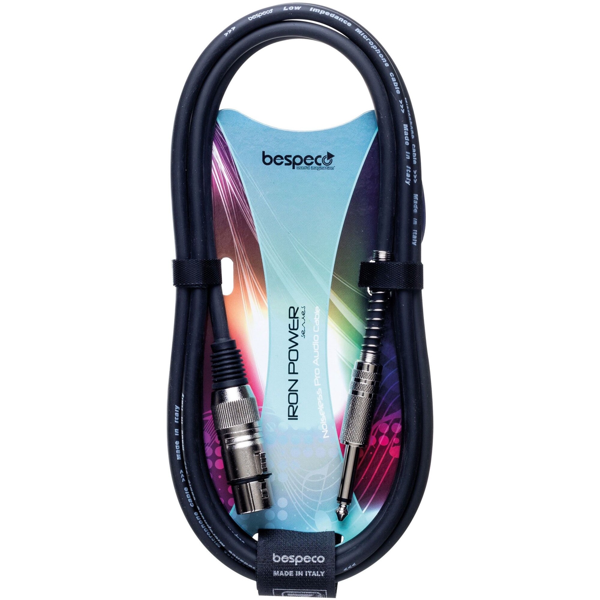 Cablu de microfon, Bespeco, Jack/XLR3FX, Negru, 9m - eMAG.ro