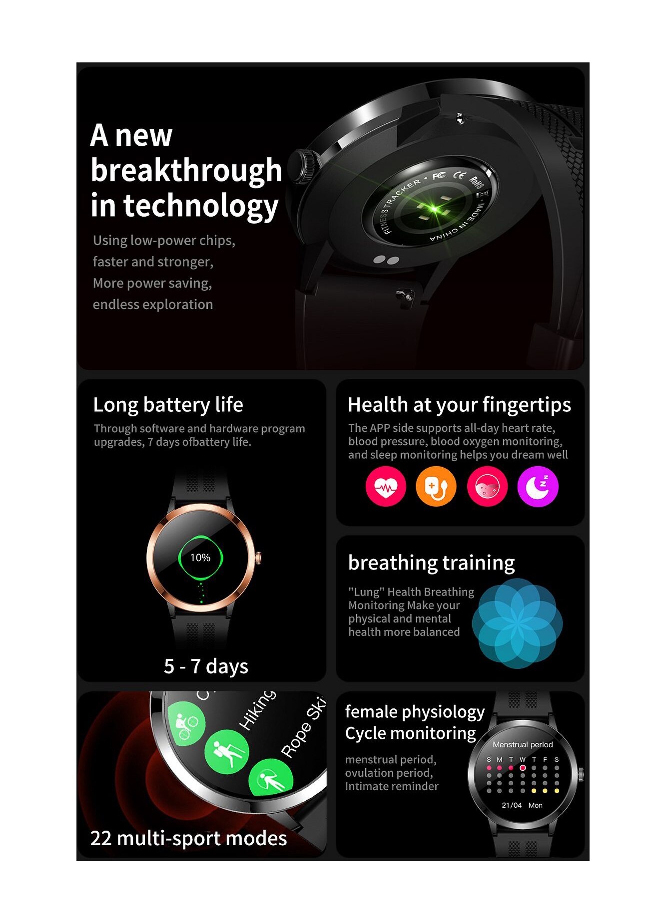 Smartwatch, Pacific, Rezistent la apa, Silicon, Kaki - eMAG.ro