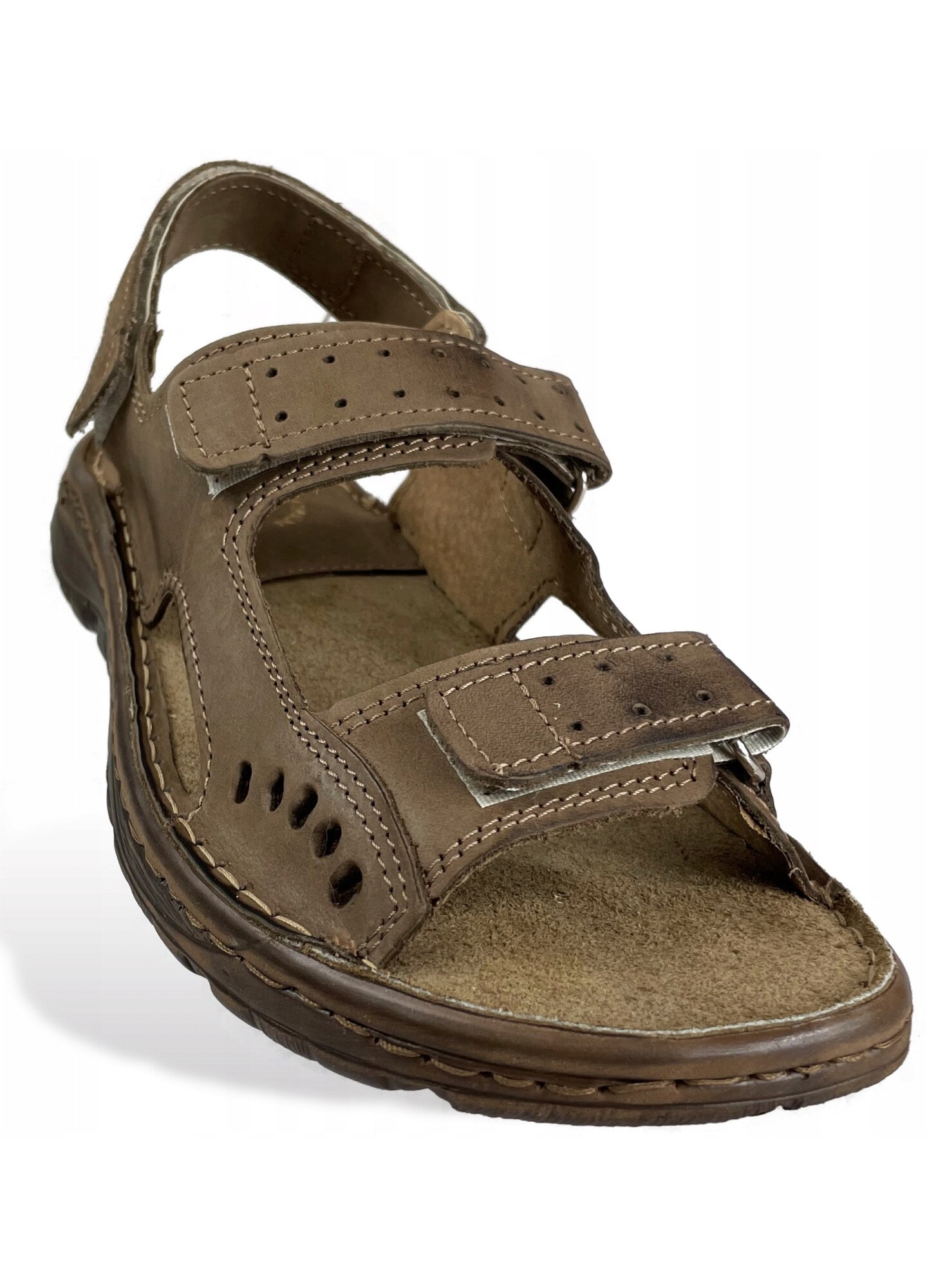 Sandale pentru barbati, Ligpoll, Piele naturala, Maro, 43 EU - eMAG.ro