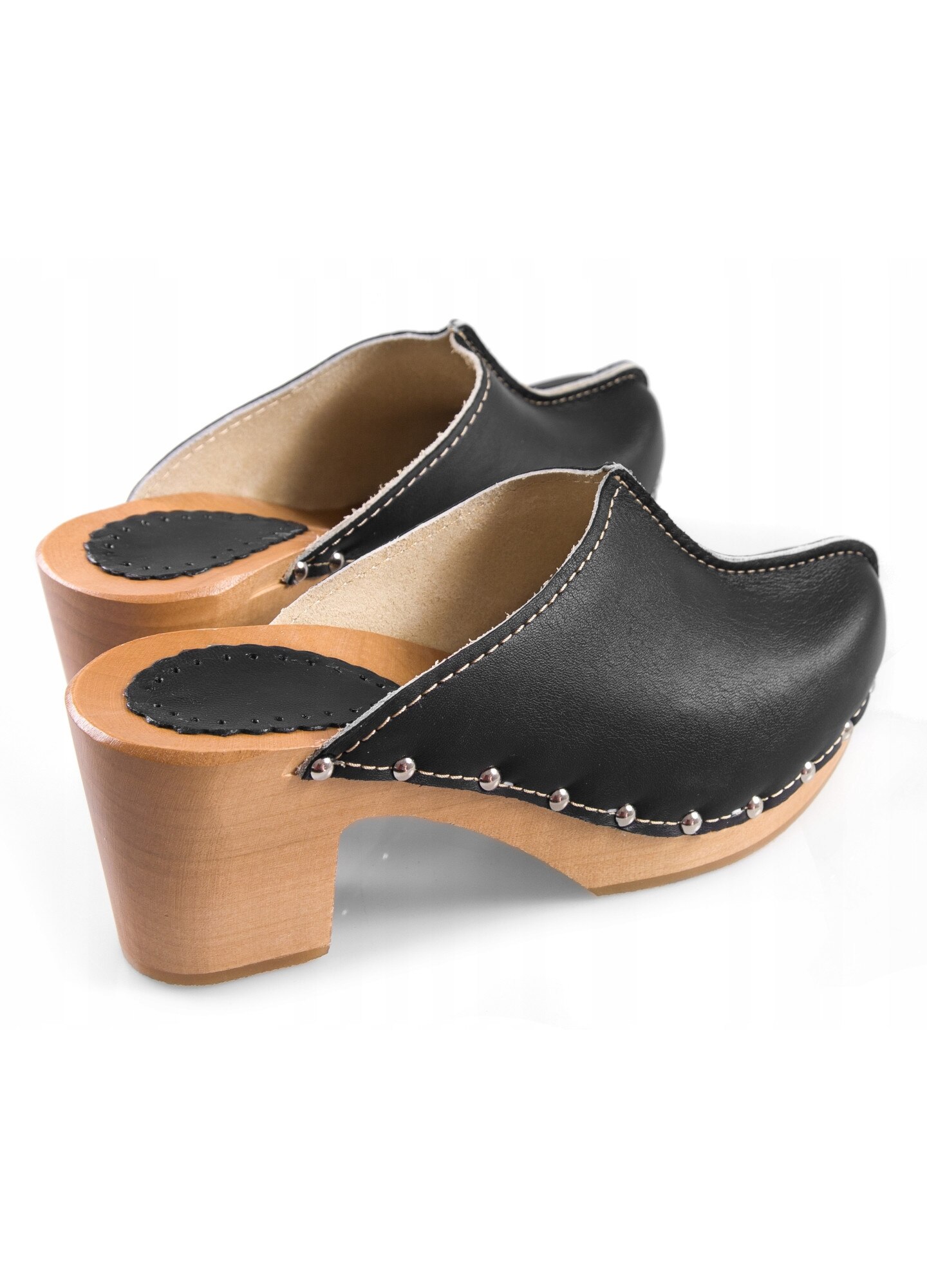 Saboti de dama, Ligpoll, Piele naturala, Negru, 40 EU - eMAG.ro