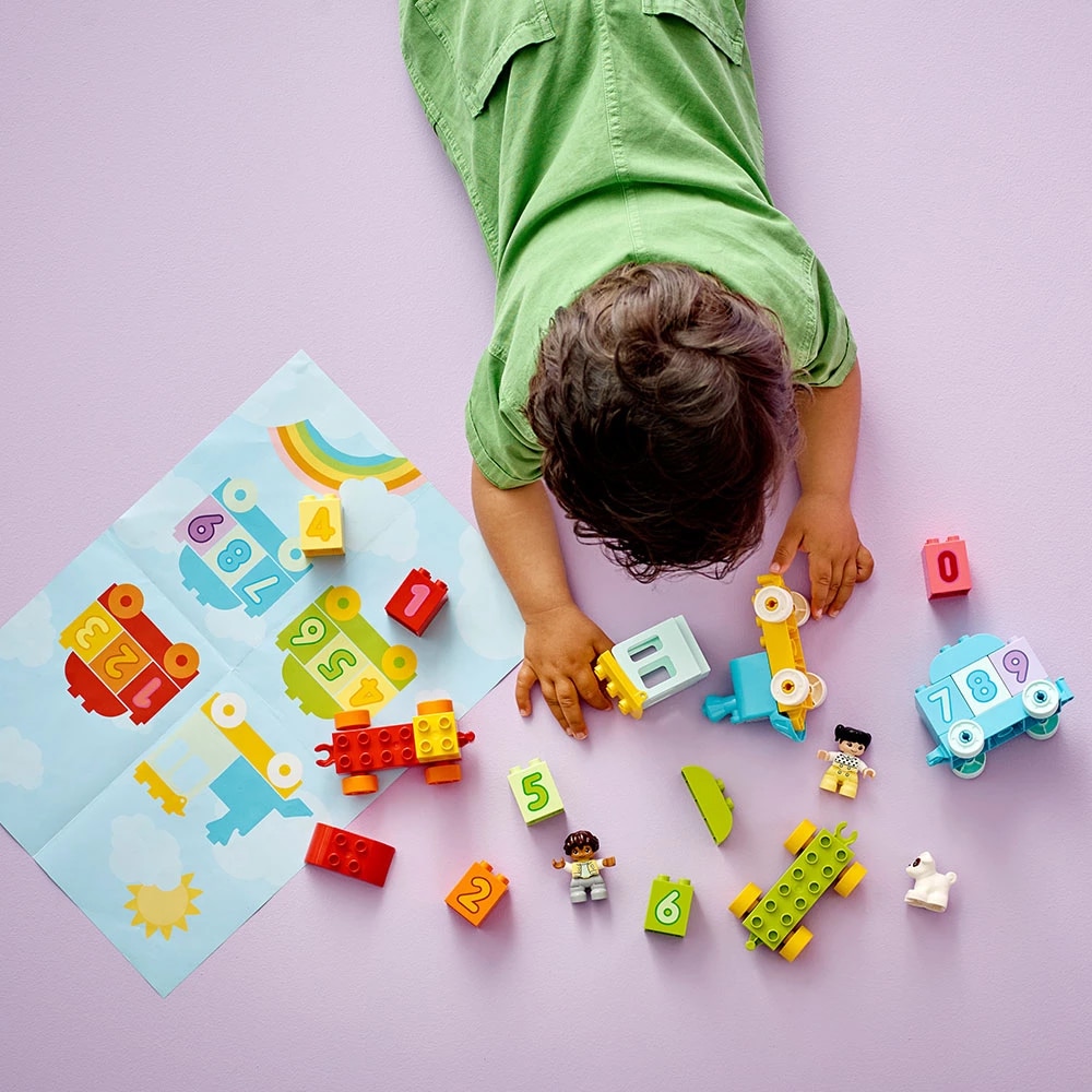 Set 23xPiese constructie, Lego, Trenulet, 35 x 19 cm, 2+ - eMAG.ro