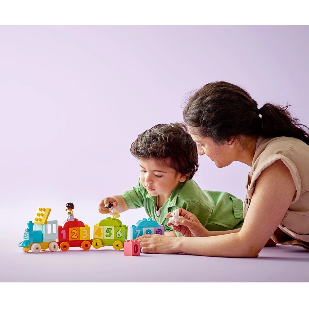 Set 23xPiese constructie, Lego, Trenulet, 35 x 19 cm, 2+ - eMAG.ro