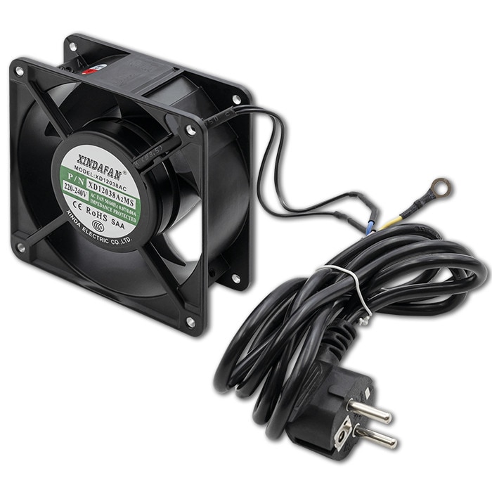 Ventilator Rack 19'', Qoltec, 230V, 120x120x38, Negru - eMAG.ro