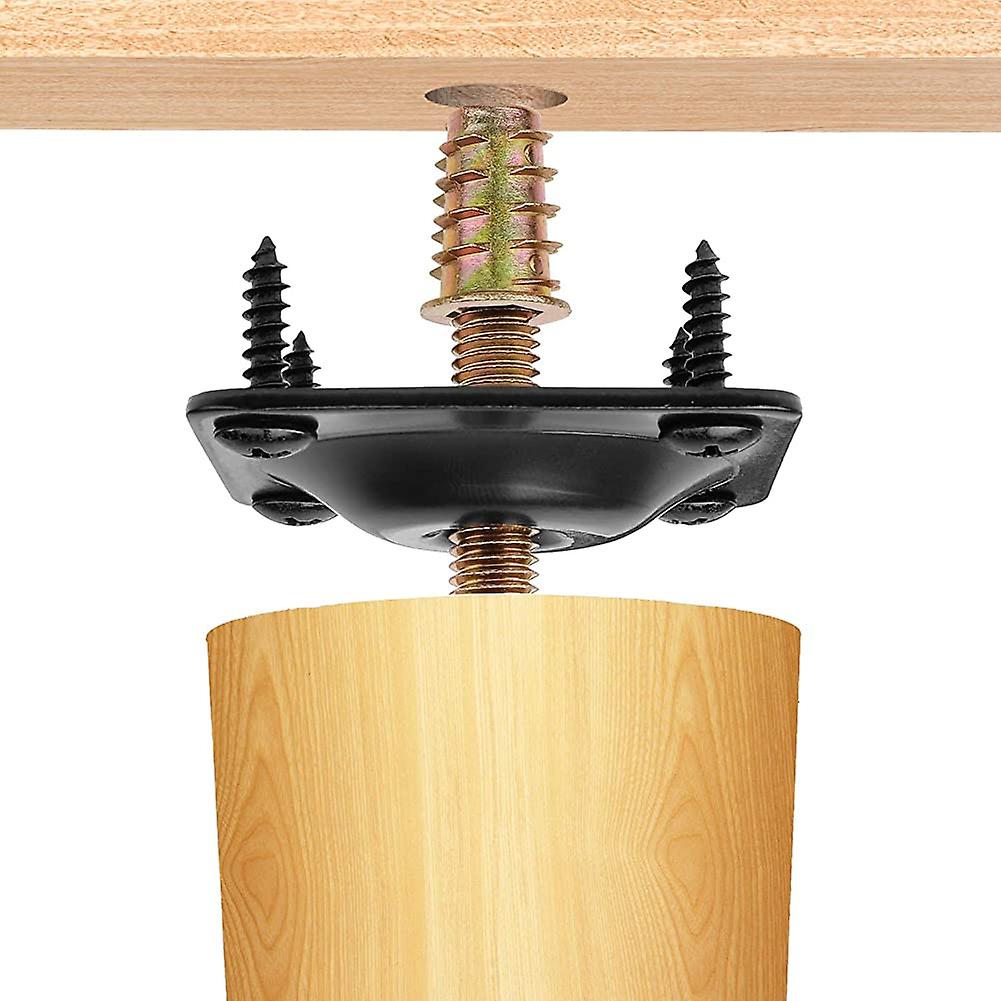 Set 4 placute fixare picioare mobila cu suruburi, Sunmostar, Metal ...