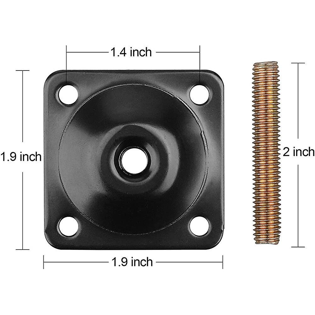 Set 4 placute fixare picioare mobila cu suruburi, Sunmostar, Metal ...