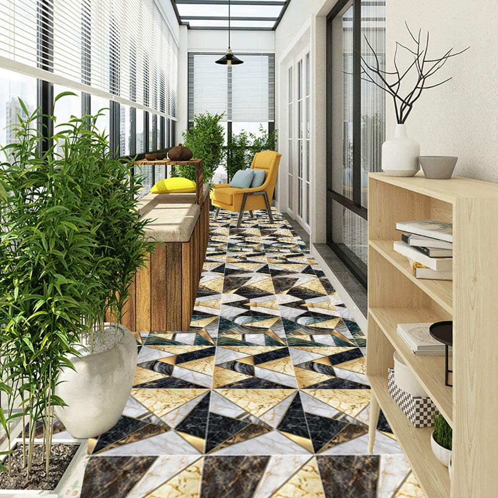 Set 10 placi decorative, Sunmostar, autocolant, pentru baie si ...