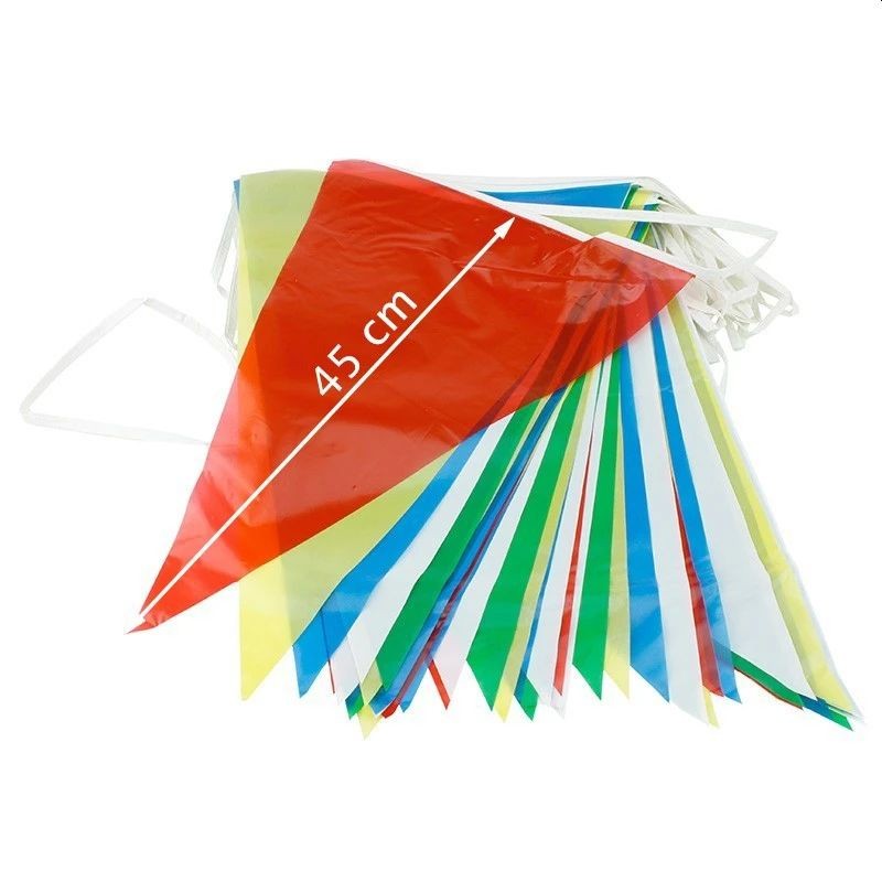 Banner stegulete, PROCART, 48 steaguri multicolore, lungime ghirlanda ...
