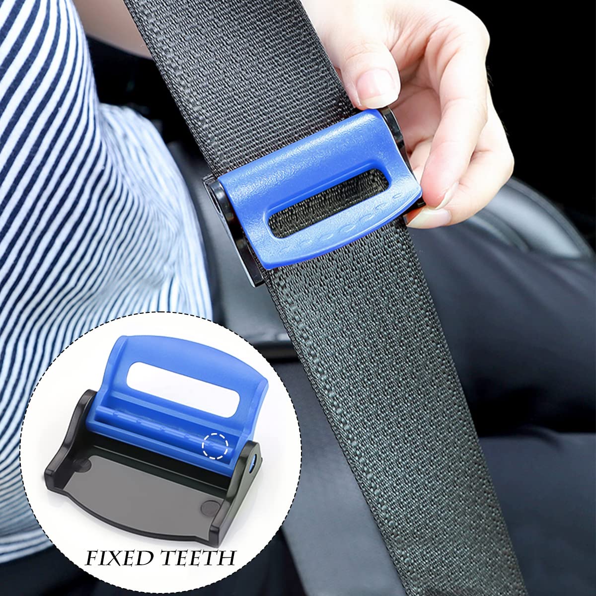 Set 2 x Cleme pentru Fixare Centura de Siguranta, albastru - eMAG.ro