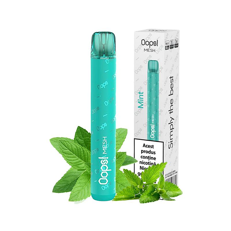 Tigara electronica de unica folosinta Oops Mint, Mesh, 2% - eMAG.ro