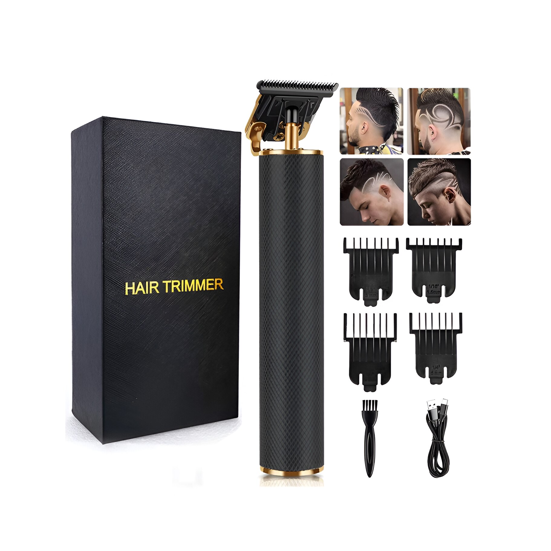 Masina de Tuns Profesionala pentru Barba si Contur, Fara Fir, Cu Lame ...