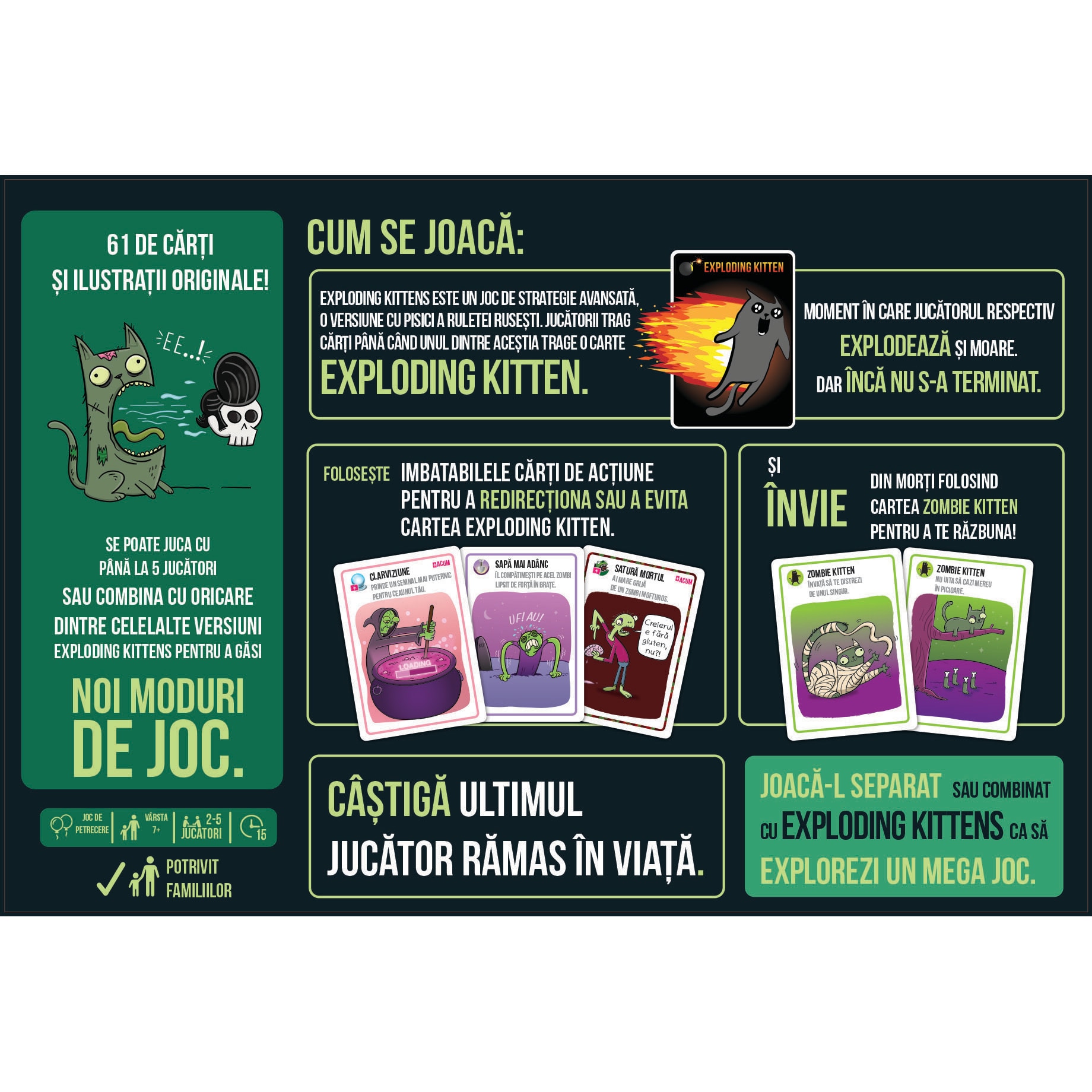 Pachet 2 jocuri de petrecere - Alias Party si Zombie Kittens - eMAG.ro