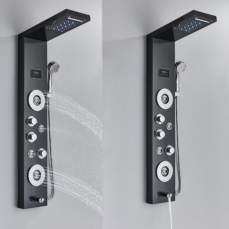 Coloana de dus, 9001, ceramica, otel inoxidabil, LED, montata pe perete ...