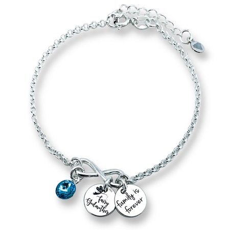 Bratara Personalizata Argint cu Banuti Argint, Charm Infinit Fairy ...