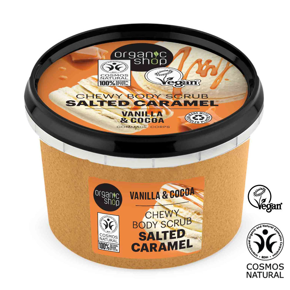 Scrub de corp Organic Shop Salted Caramel Vanilla & Cocoa, 250 ml - eMAG.ro
