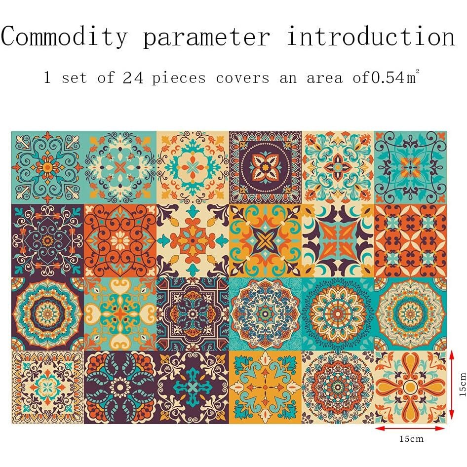 Set 24 sabloane decorative, Sunmostar, Model mandala, 15 x 15 cm, PVC ...